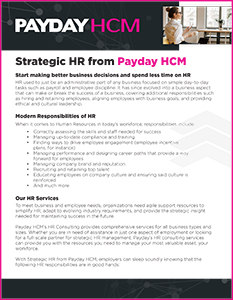 HR Services Overview | Payday HCM